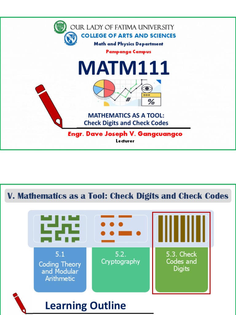 Matm Check Codes and Digit | PDF