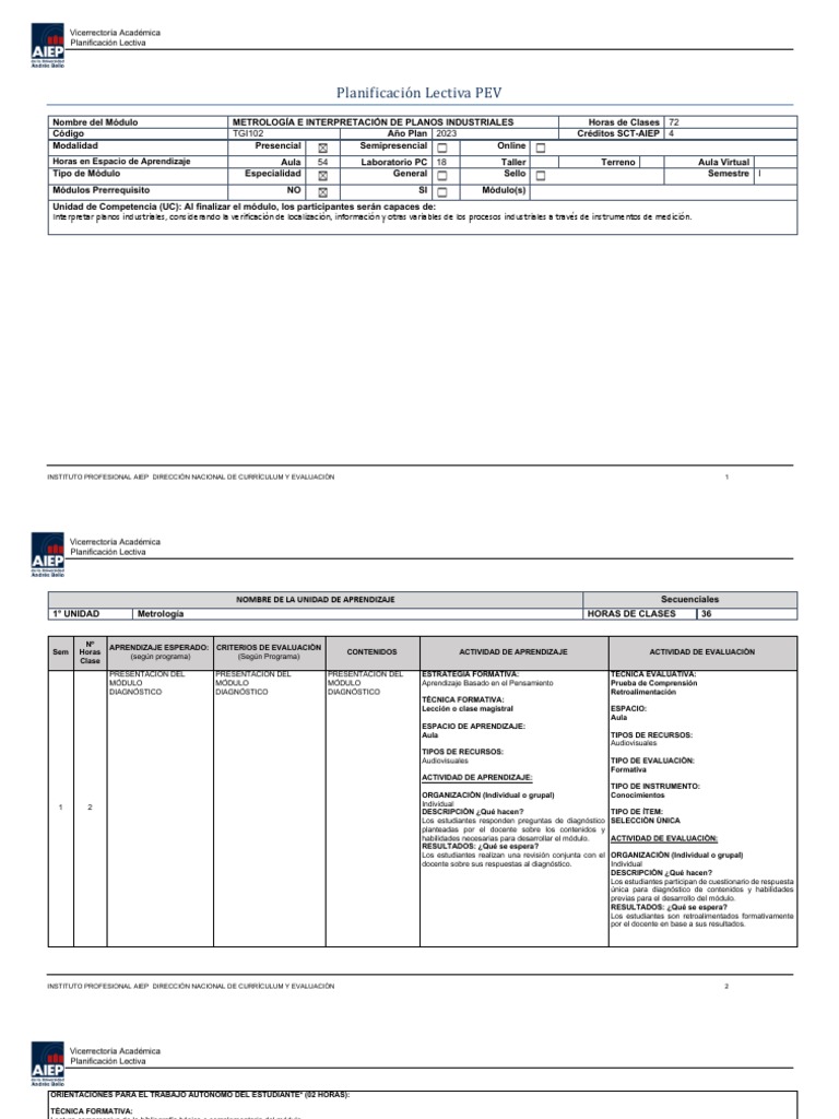Tgi102 Pev 2023 1 | PDF | Evaluación | Plan de estudios