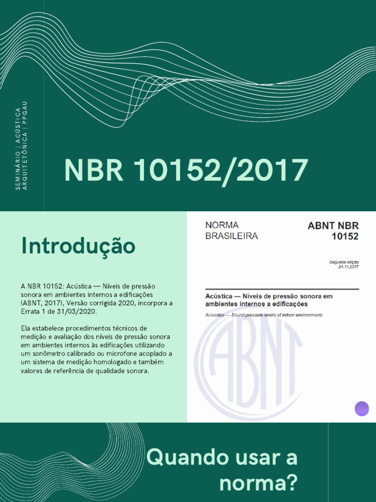 Apresentação-NBR-10152-2017 (Anneli, Cassandra, Janaína, Jordana) | PDF ...