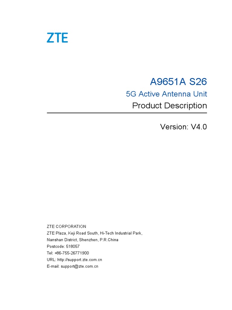 SJ-20220210185334-001-A9651A S26 (V4.0) Product Description | PDF ...