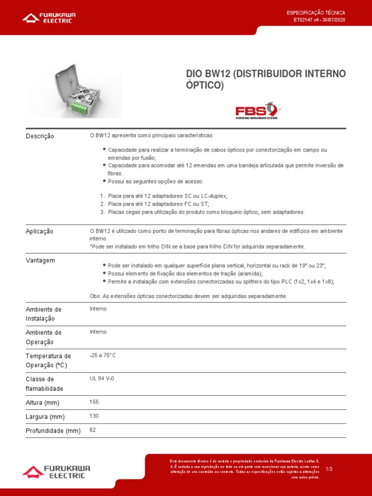 Dio BW12 | PDF