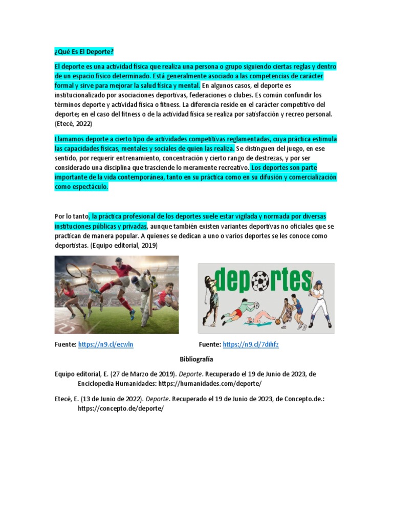 Qué Es El Deporte | PDF