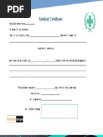 Medical Sickness Certificate | PDF