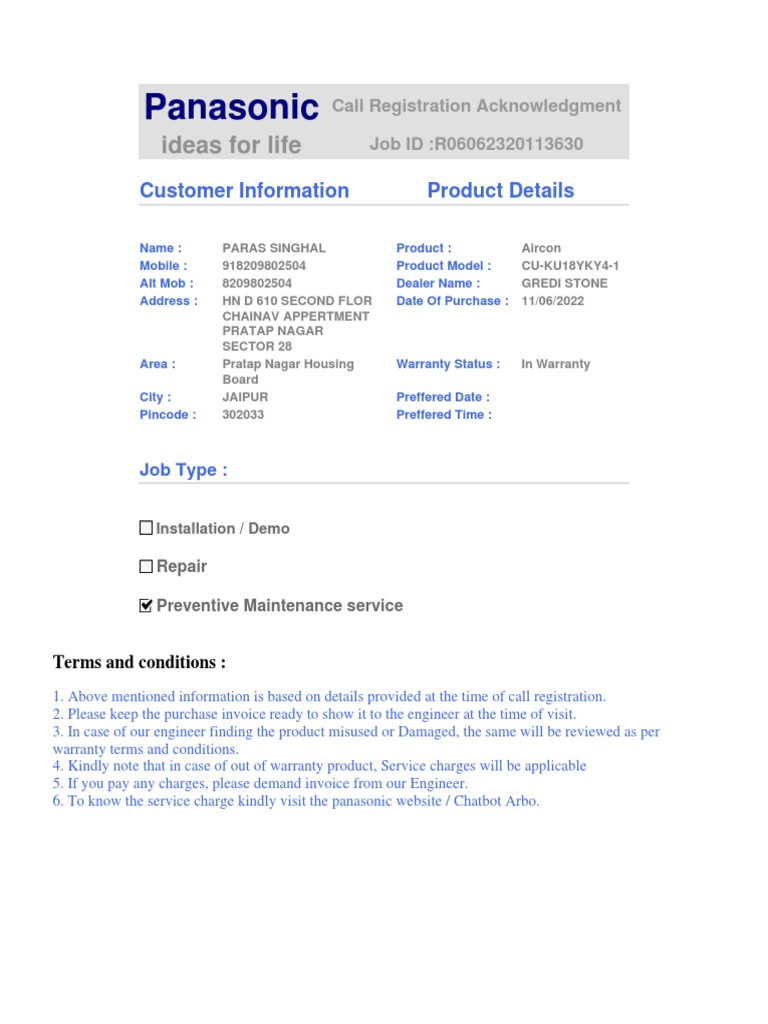 Job Card | PDF