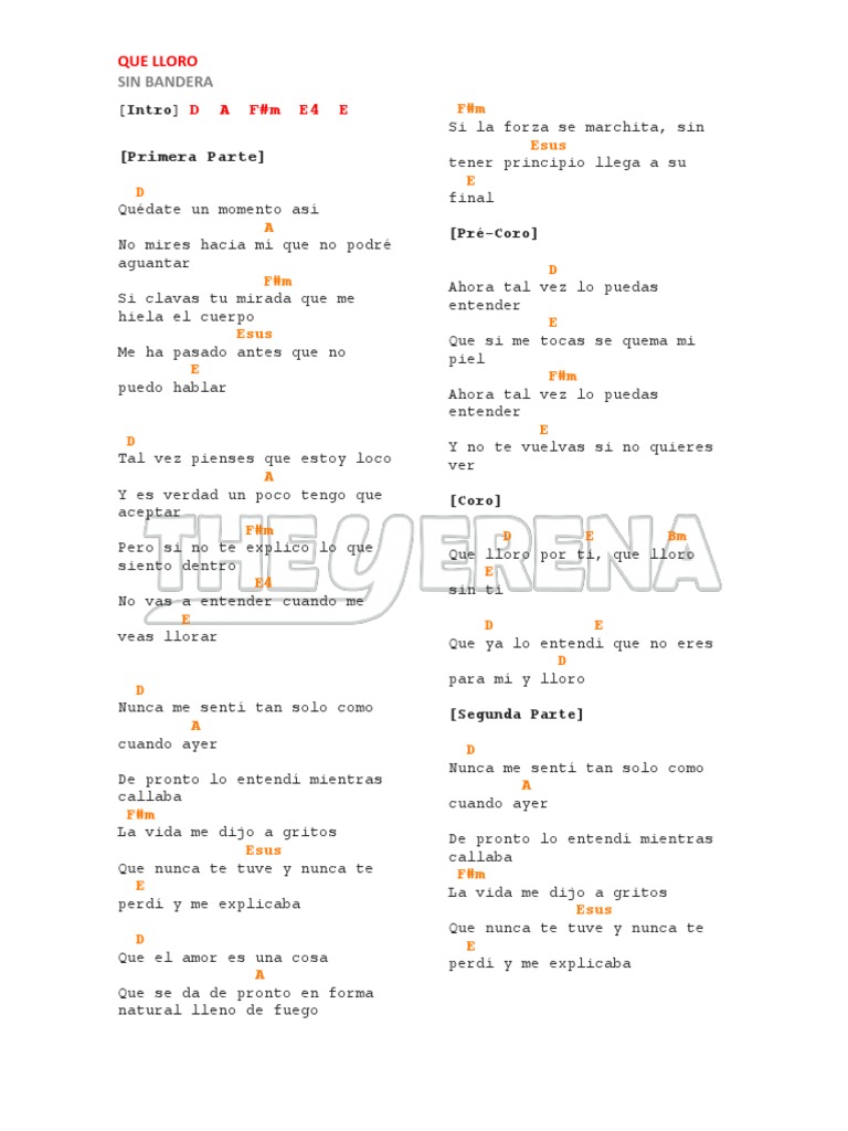 Que Lloro Sin Bandera | PDF