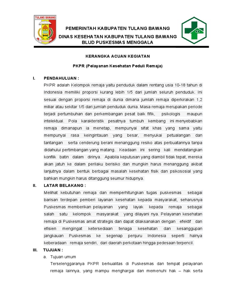 KAK Dan SOP PKPR | PDF