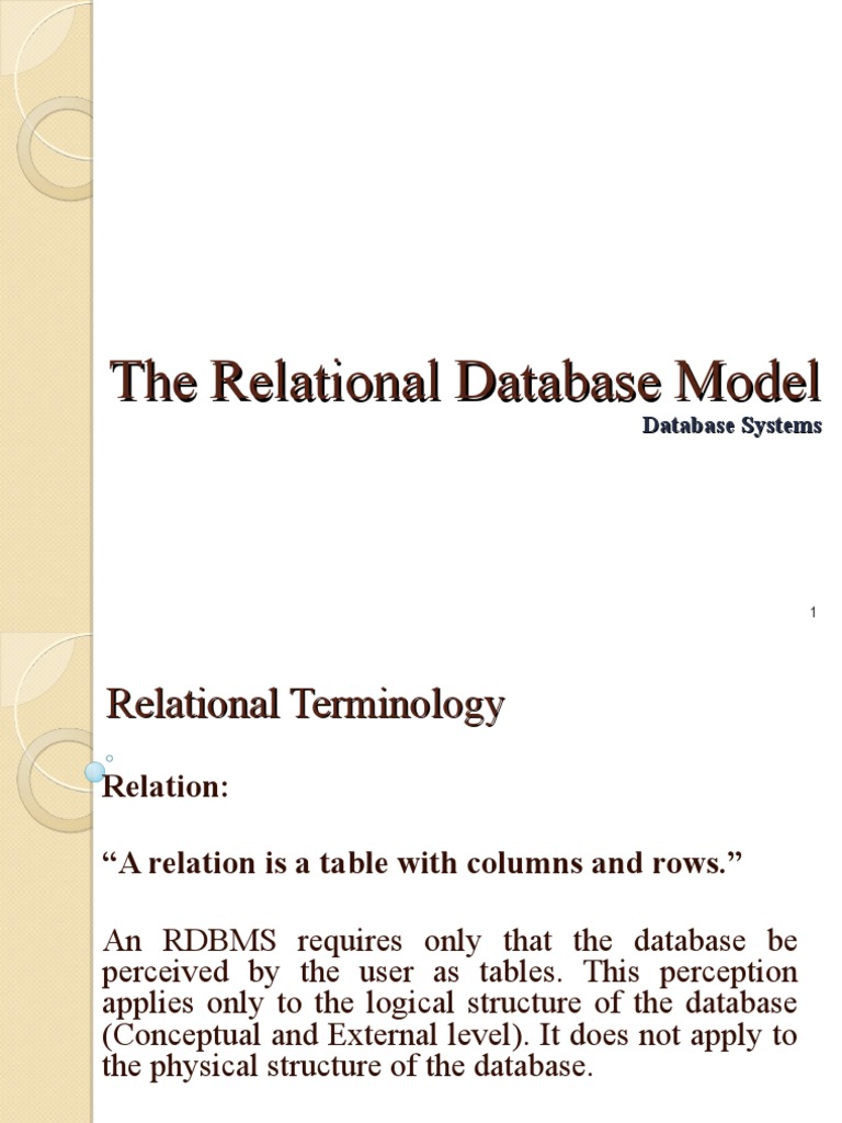 Lesson 3 Relational Db Model Pdf Relational Model Relational Database