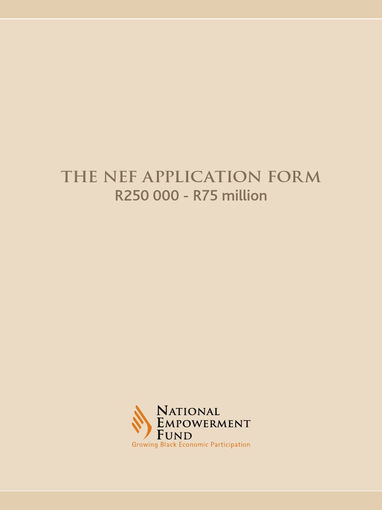 NEF Application Form 28nov2022 | PDF | Stocks | Franchising