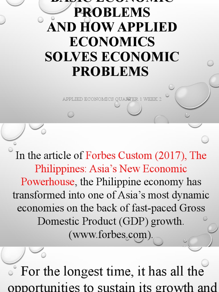 Basic Economic Problems WEEK 2 | PDF | Economics | Economic Growth