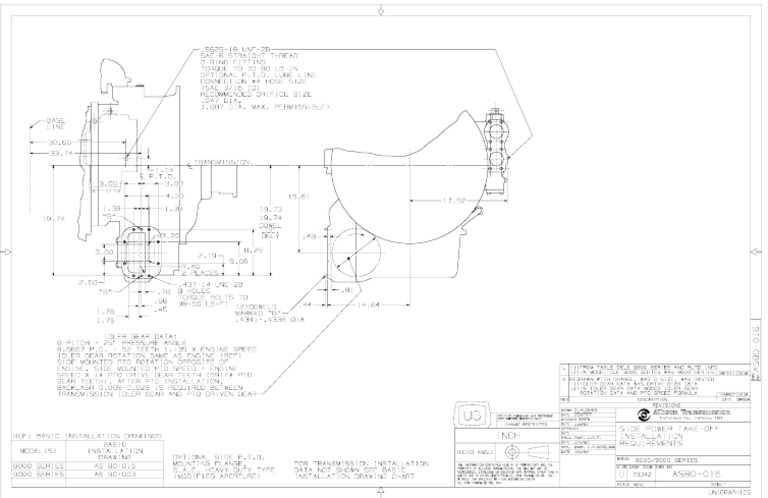 AS80 016 L Side Mount Engine Driven PTO | PDF
