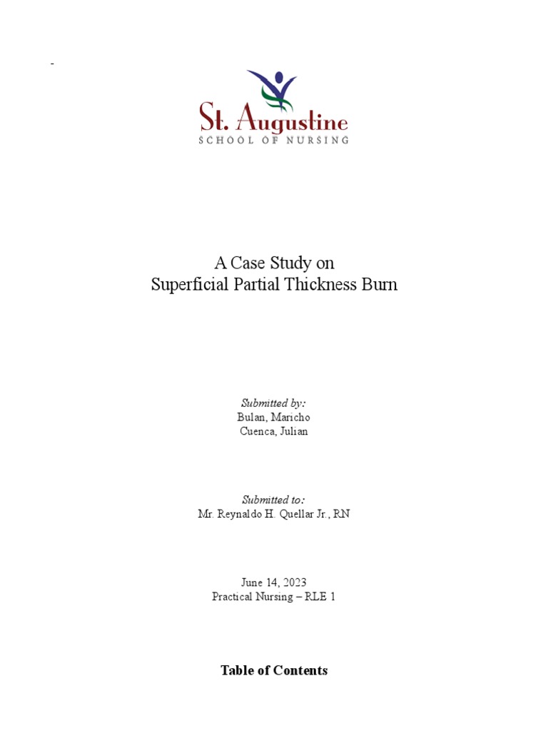 Case Study On Second Degree Burn in Right Hand by Bulan & Cuenca | PDF ...