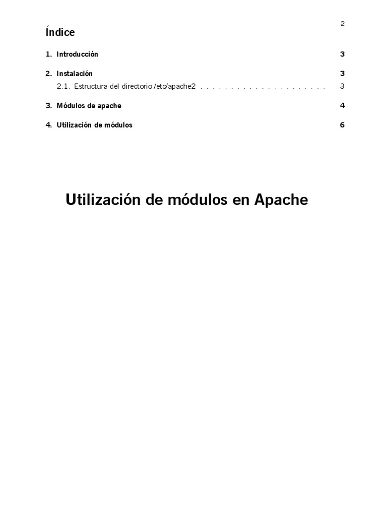 Apache Modular | PDF | Servidor HTTP Apache | Ciencias de la Computación