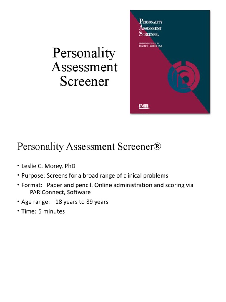 Personality Assessment Screener | PDF | Self-Improvement