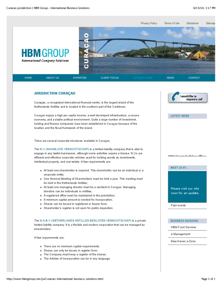 Curacao Jurisdiction - HBM Group - International Business Solutions ...