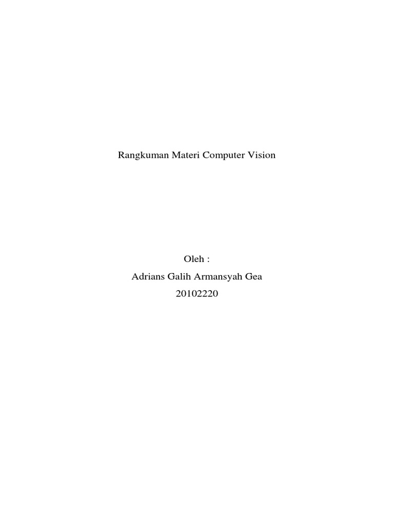 Pengenalan dan Aplikasi CV | PDF | Seni | Komputer