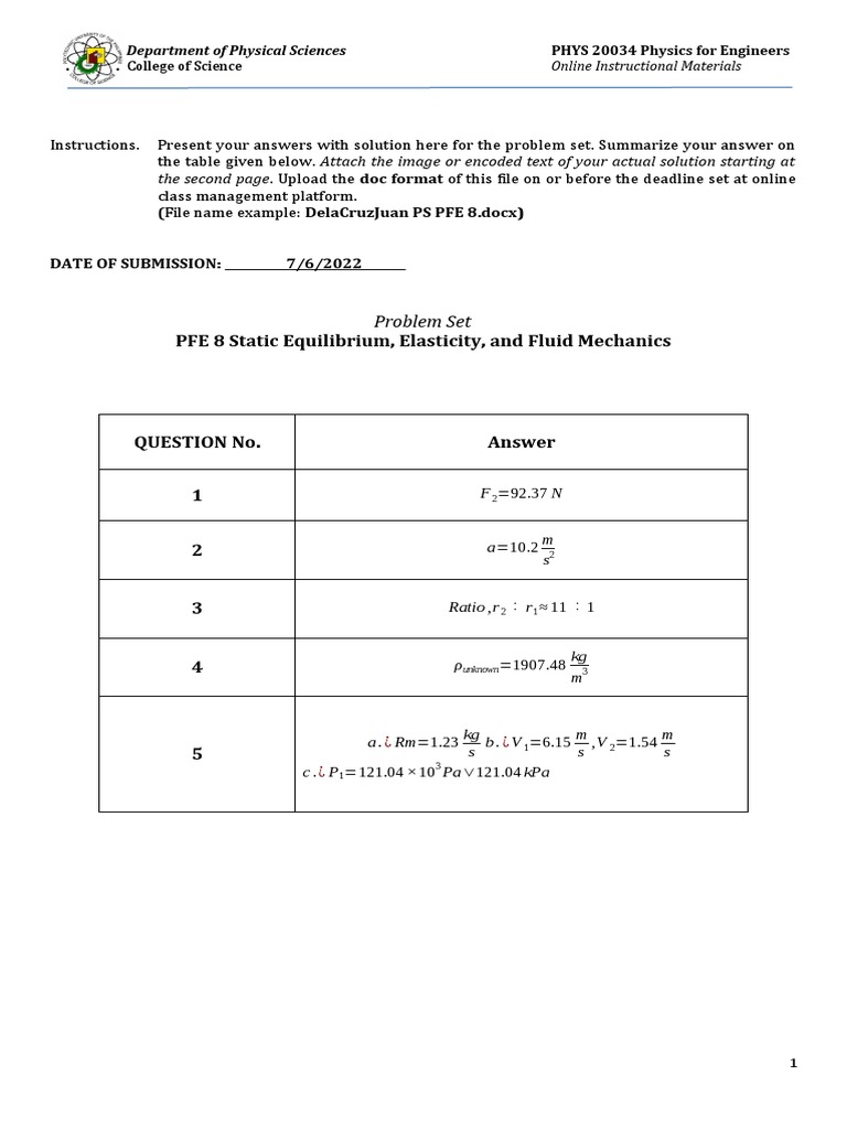 PS PFE 8 - Solution | PDF