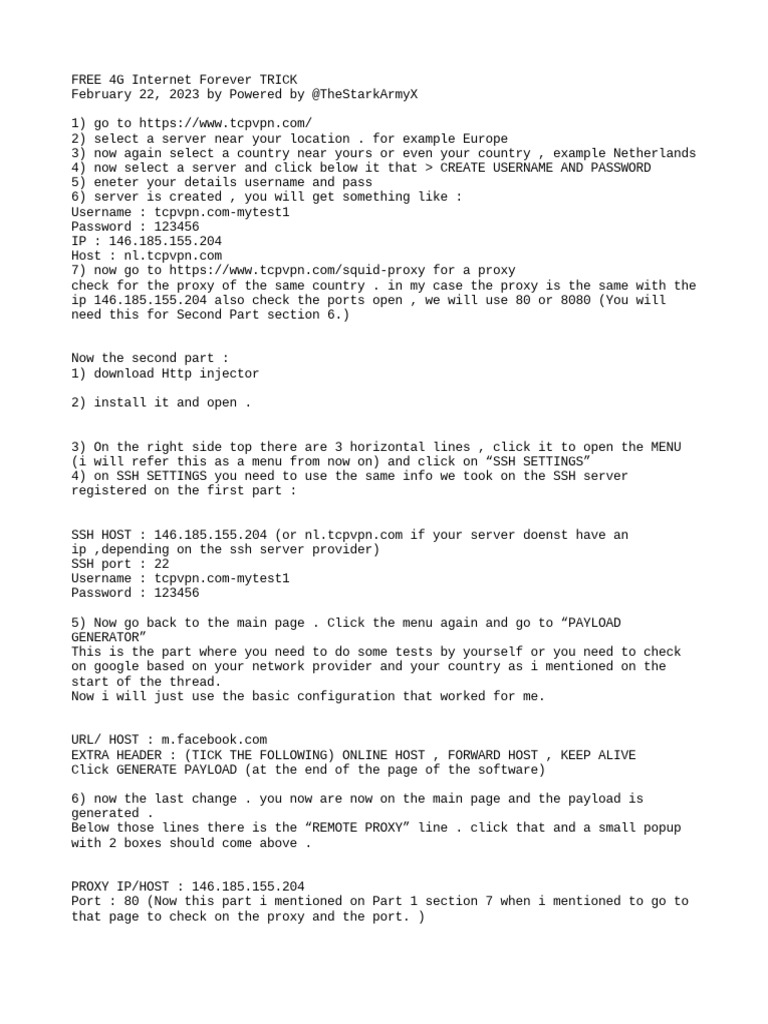 Free 4G | PDF | Proxy Server | Hypertext Transfer Protocol