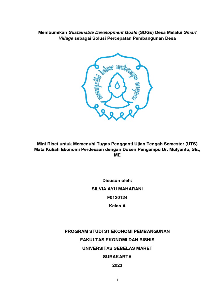 Membumikan Sustainable Development Goals (SDGS) Desa Melalui Smart ...