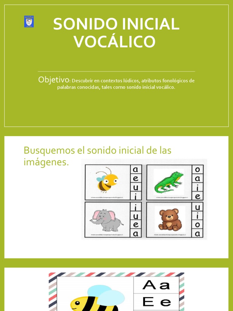 Sonido Inicial Vocálico | PDF
