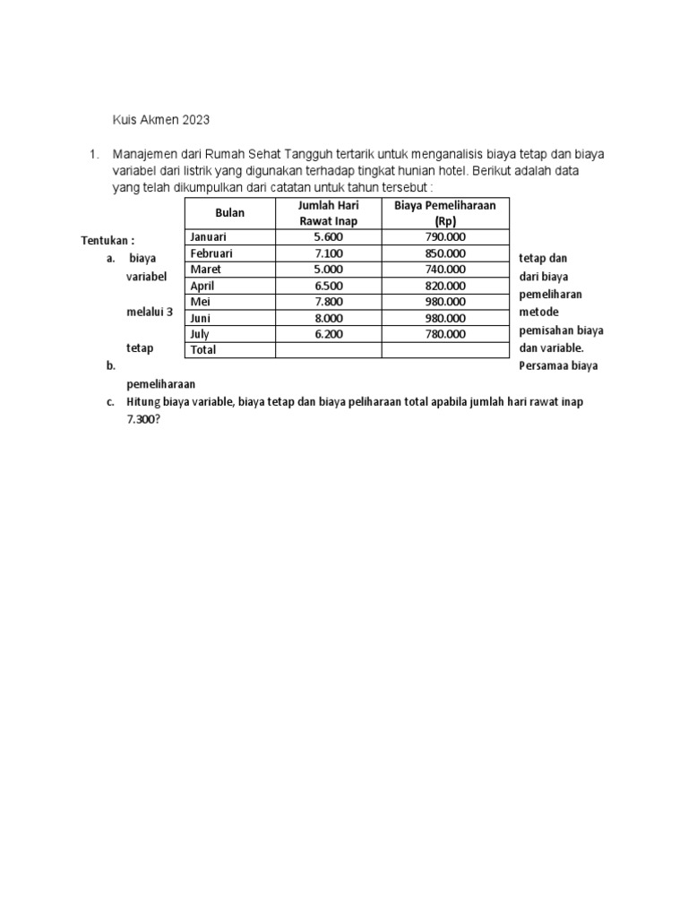 Kuis Akmen 2023 | PDF
