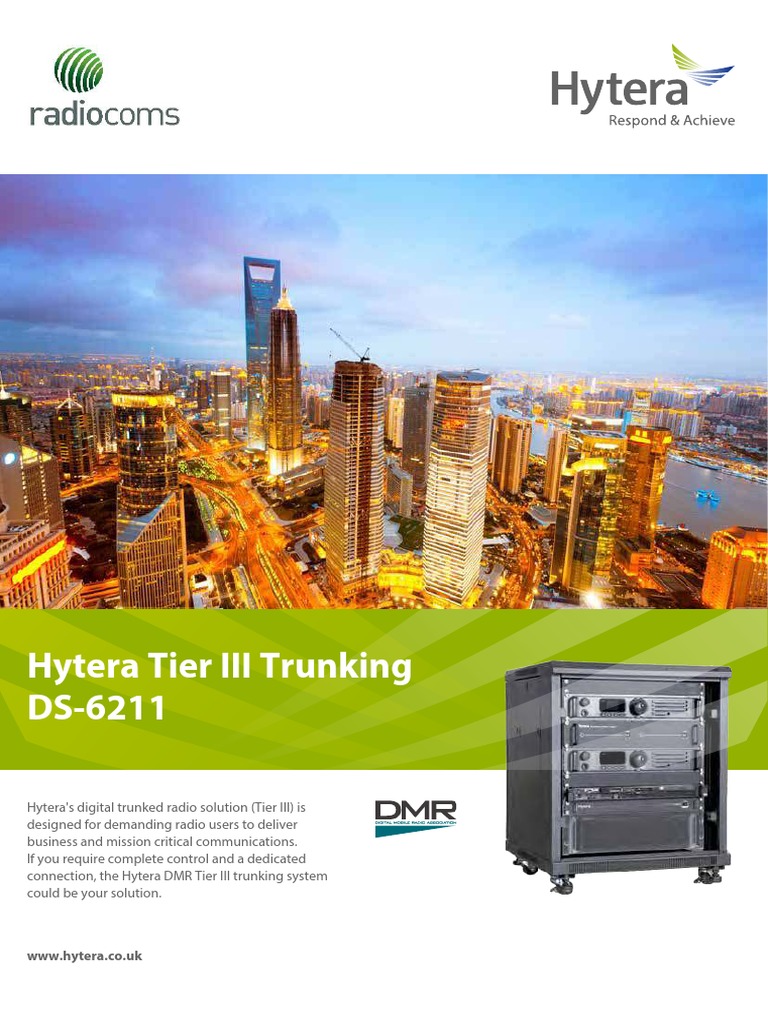 Hytera DMR Tier III Trunking Overview | PDF | Computer Network | Base ...