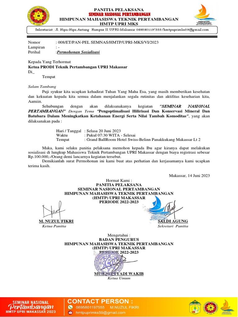 Surat permohonan sosialisasi | PDF