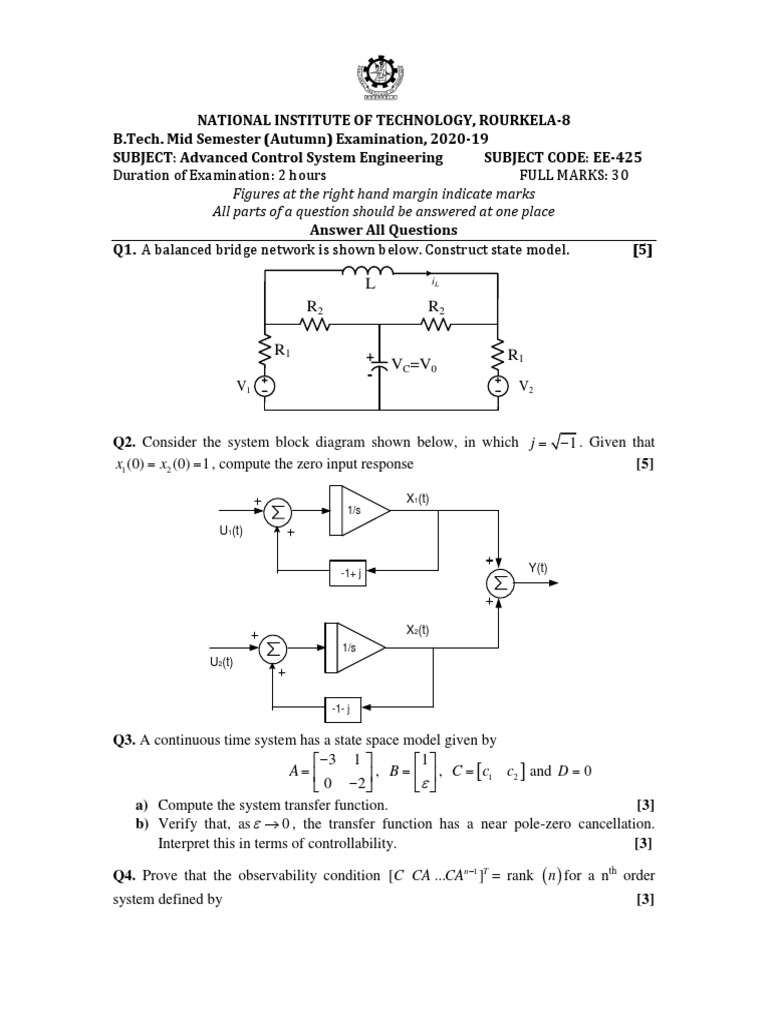 EE3302 | PDF | Electrical Engineering | Systems Science