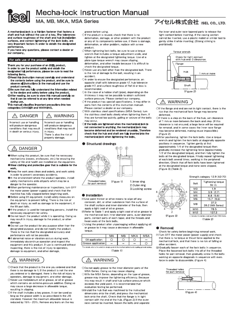MA-MB-MKA-MSA Instruction Manual - Eng | PDF MA-MB-MKA-MSA Instruction Manual - Eng | PDF
