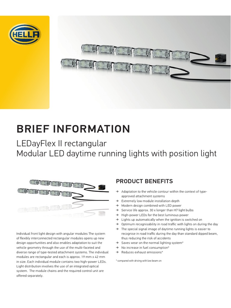 572_Hella_LEDayFlex_II_eckig_KI_EN | PDF | Light Emitting Diode ...