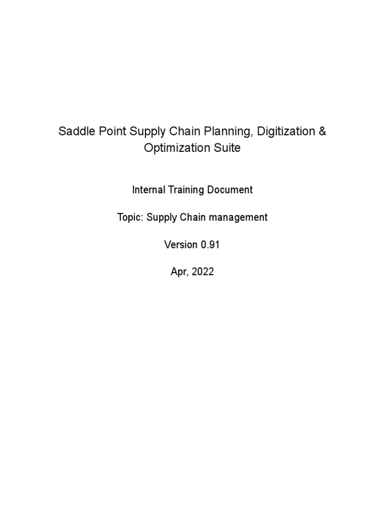 Supply Chain Management Training Guide | PDF | Warehouse | Logistics