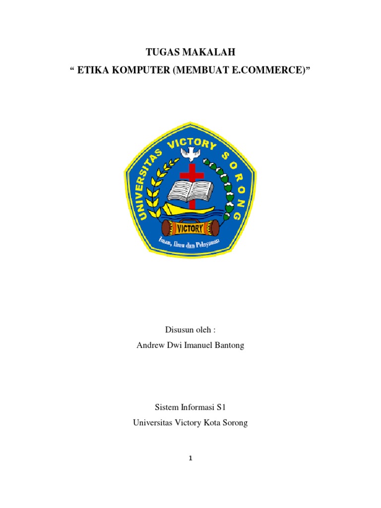 Makalah ETIKA KOMPUTER (E.COMMERCE) (Andrew Bantong) | PDF