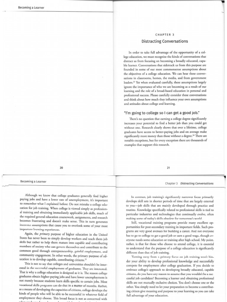 Becoming A Learner - Chapter 3 | PDF