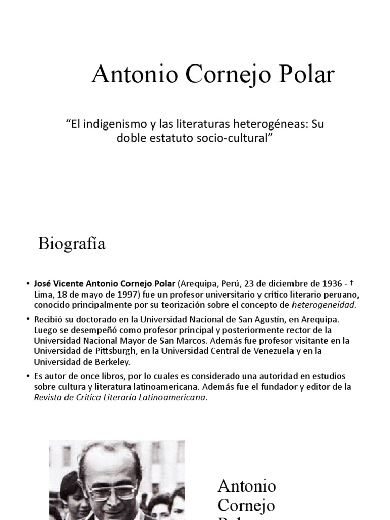 Antonio Cornejo Polar | PDF