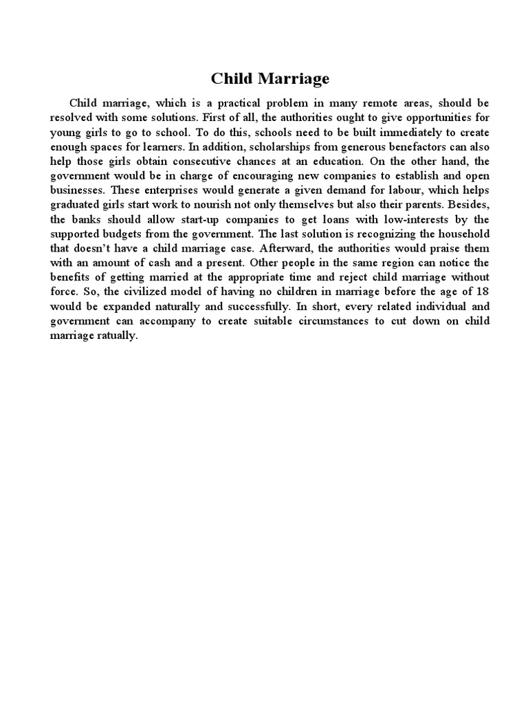 Child Marriage | PDF
