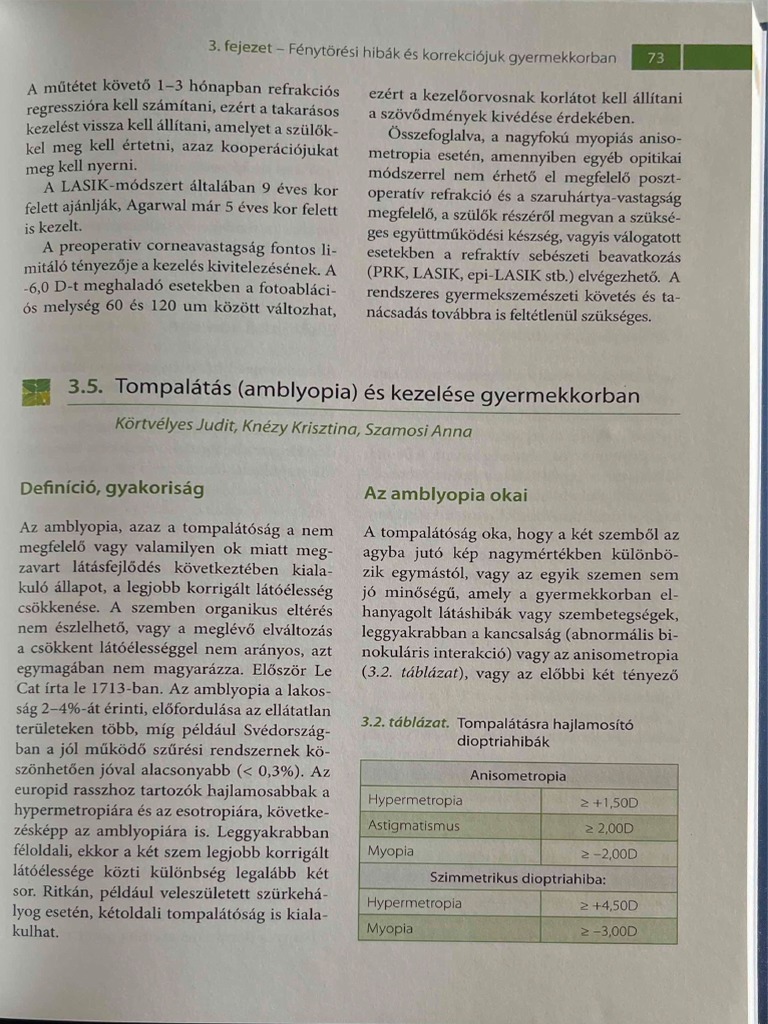 Nagy Zoltán Zsolt - Gyermekszemészet | PDF