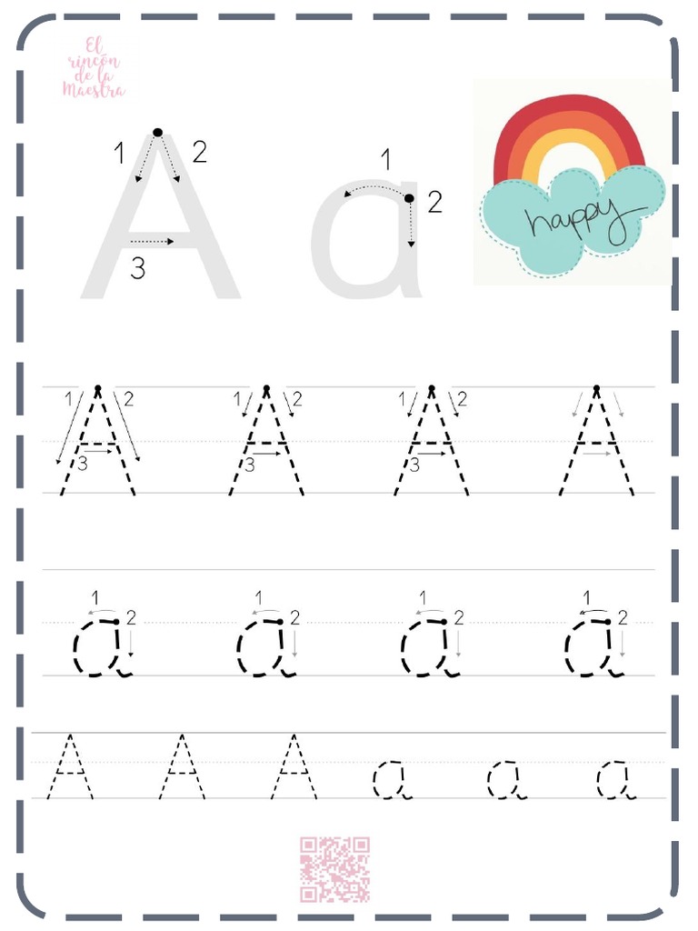 Direccionalidad Mayuscula y Miniscula Abecedario Completo | PDF