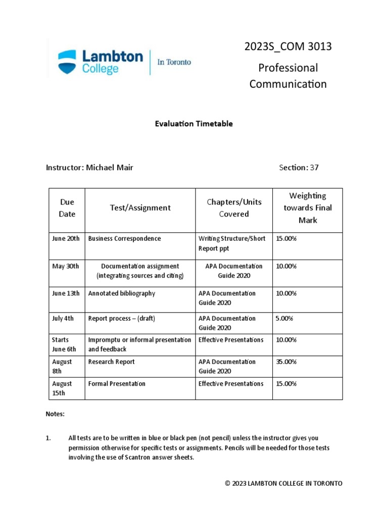 Evaluation Timetable-20 | PDF