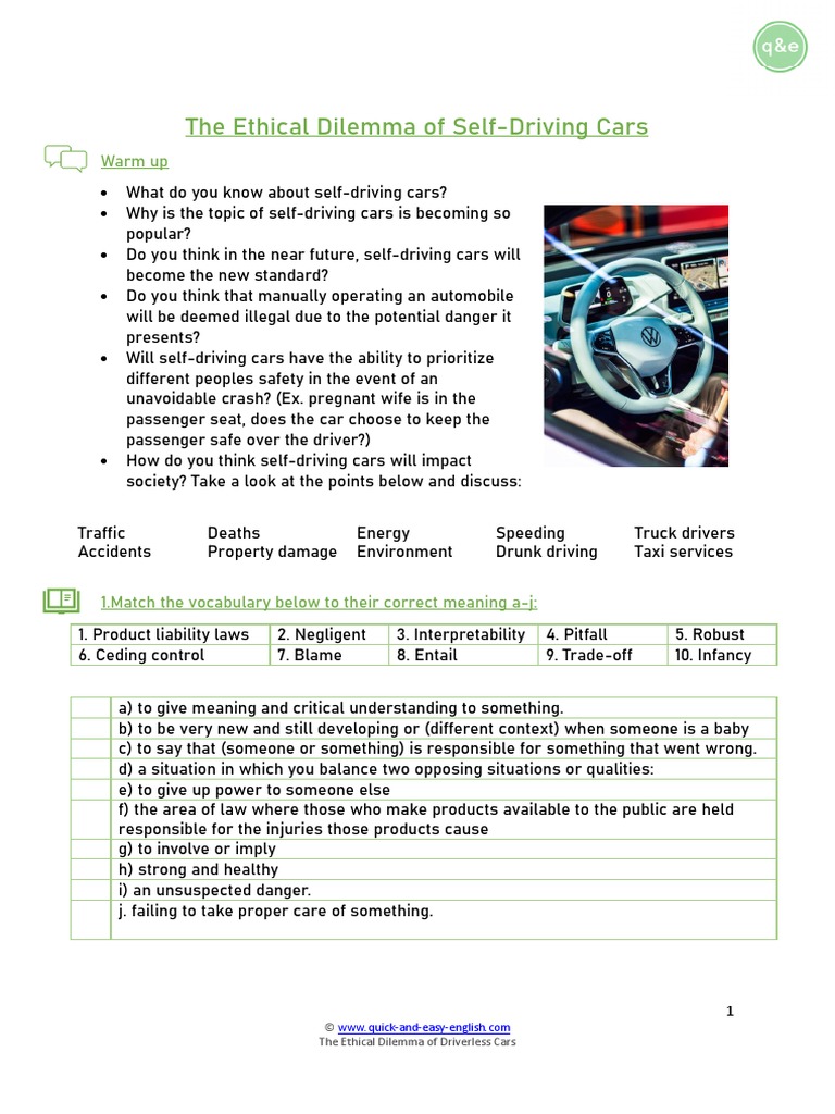 The Ethical Dilemma of Driverless Cars SV B2 | PDF | Traffic Collision ... The Ethical Dilemma of Driverless Cars SV B2 | PDF | Traffic Collision ...