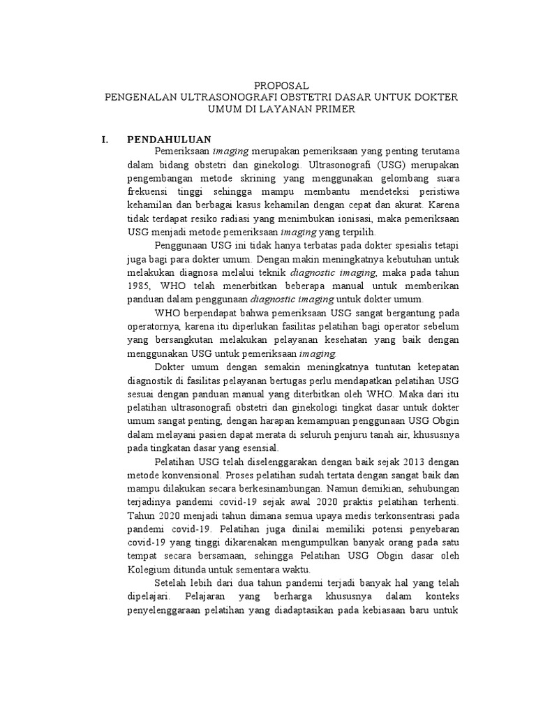 Direktur - PROPOSAL USG DASAR DOKTER UMUM | PDF