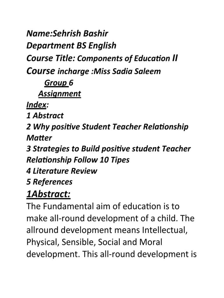 Sehrish Bashir 11111 | PDF | Teachers | Curriculum