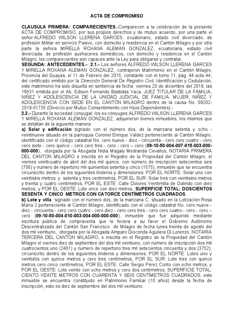 Acta Compromiso | PDF