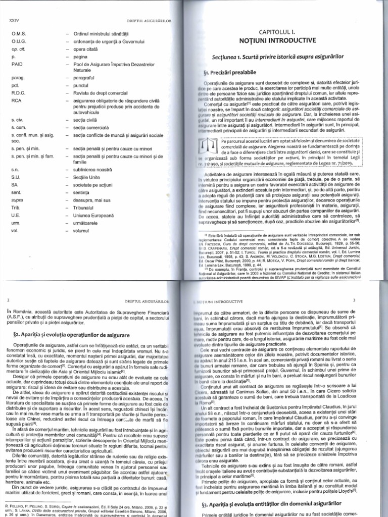 1.dreptul Asigurarilor - Notiuni Introductive-1 | PDF