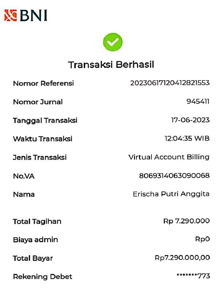 Bukti TF Putri | PDF Bukti TF Putri | PDF