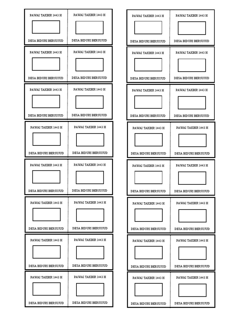Kupon Pawai Takbir | PDF