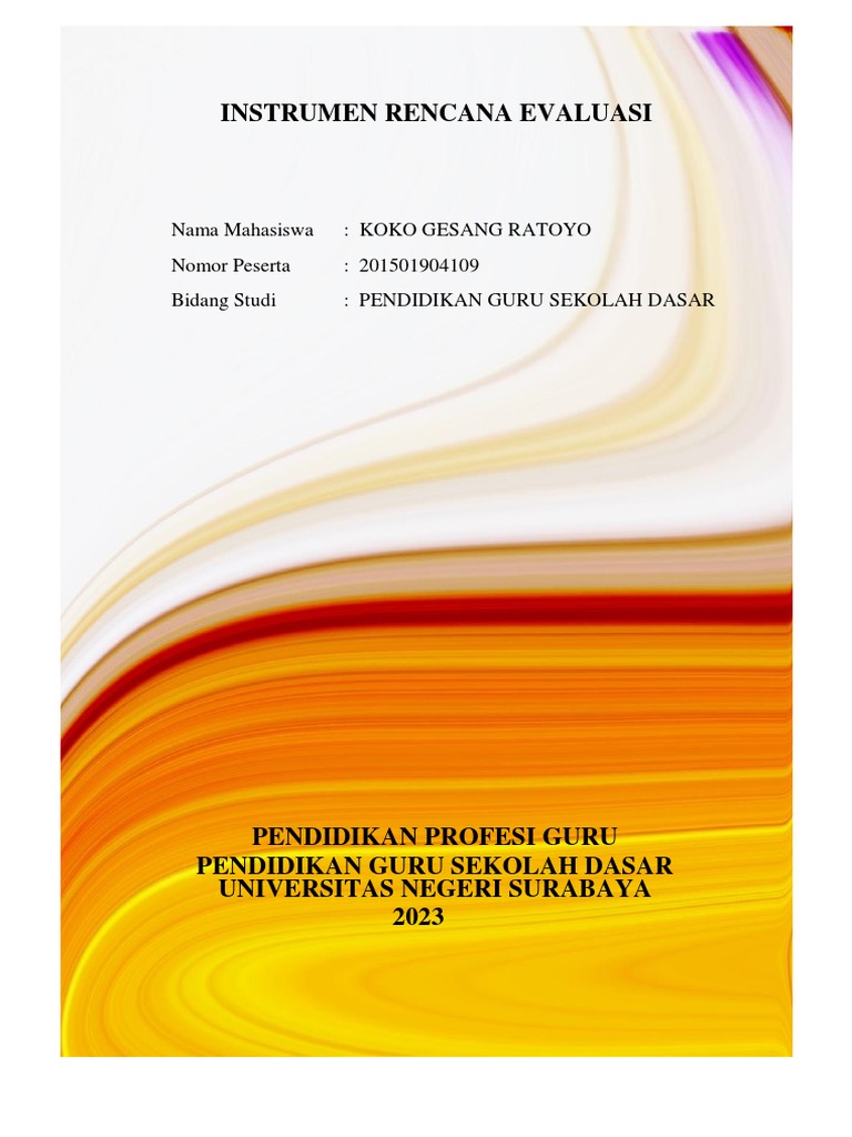 Instrumen Rencana Evaluasi | PDF | Karier & Perkembangan | Pengembangan Diri