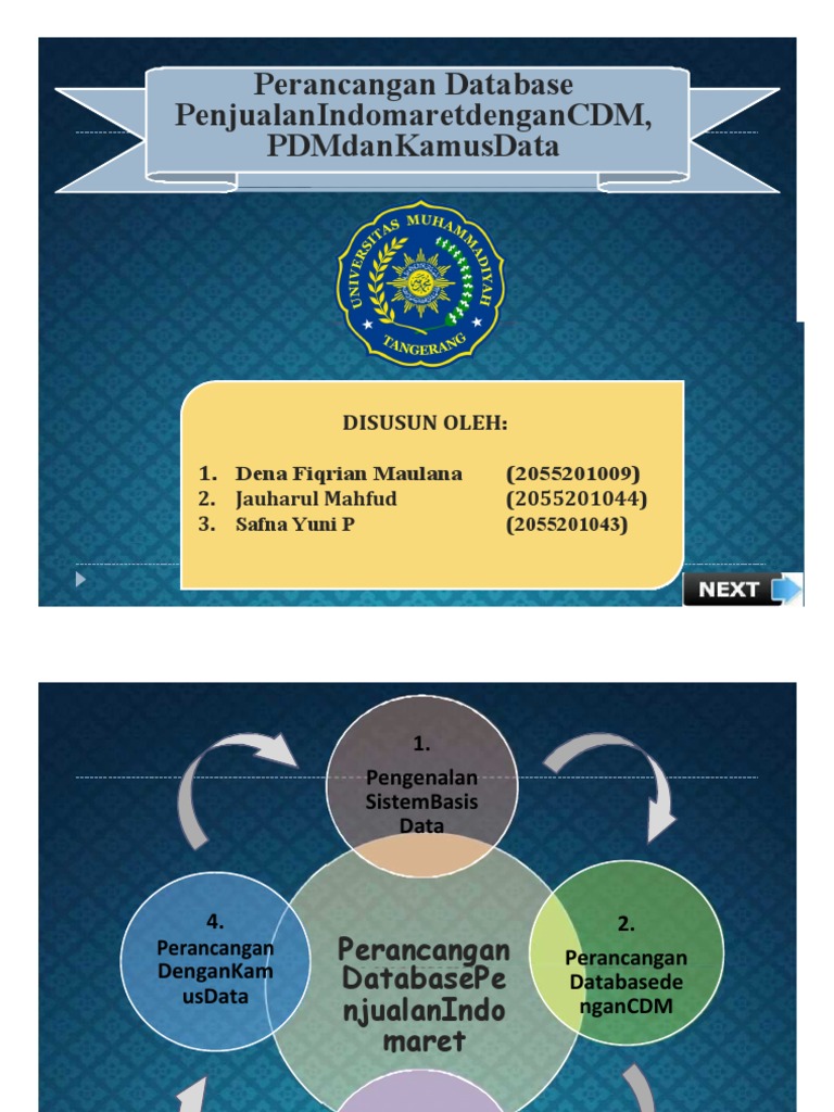 Tugas Sister PPT Rancangan Database CDM Dan PDM PDF | PDF