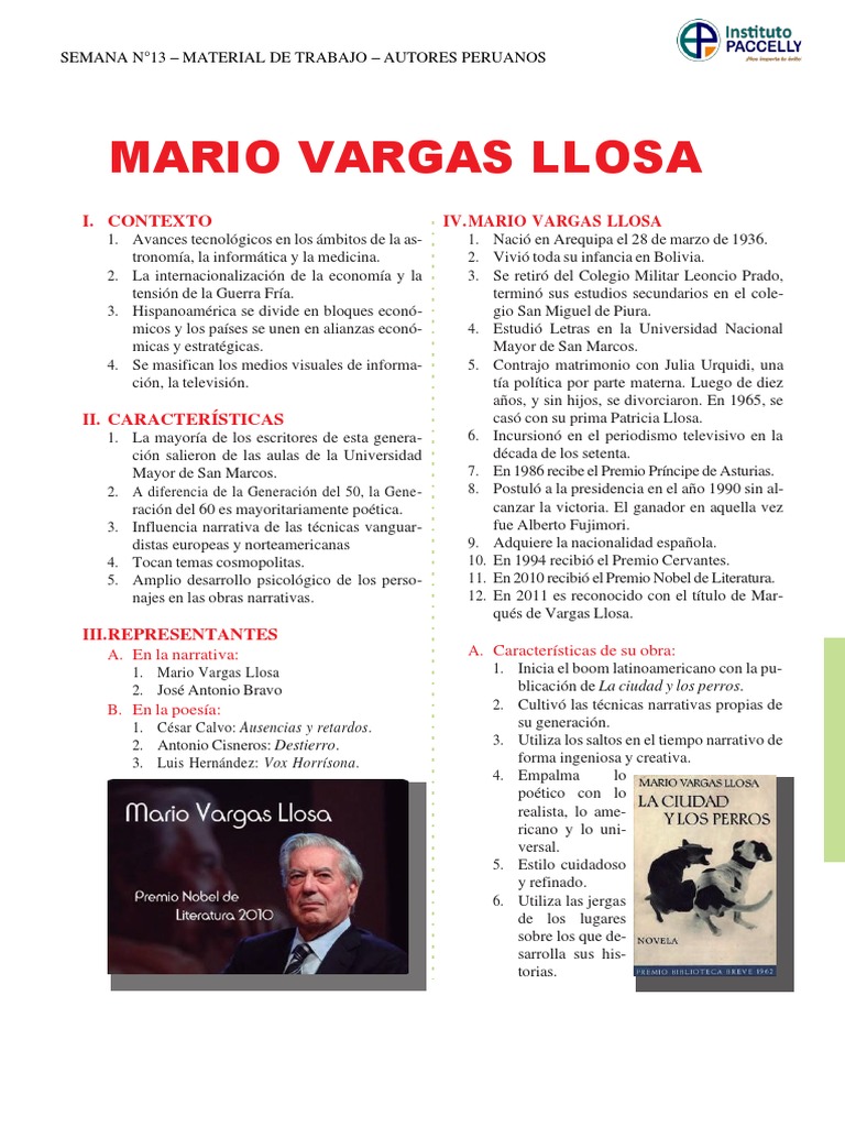 Mario Vargas Llosa S13 | PDF | Novelas