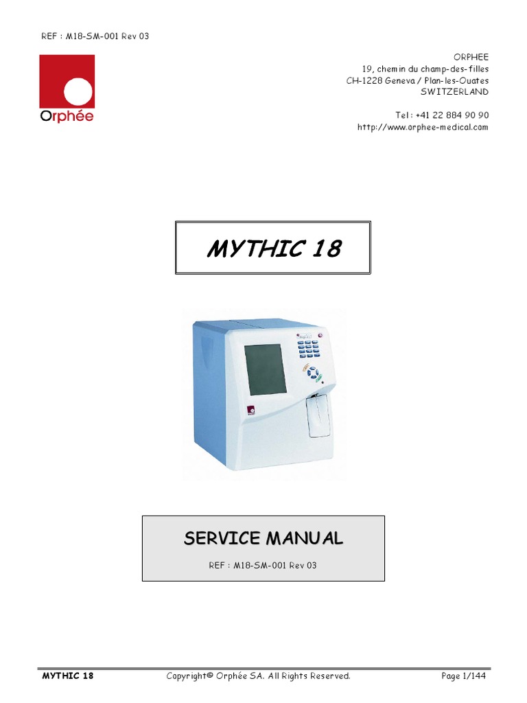 Service Manual M18 - M18vet-Rev3 | PDF