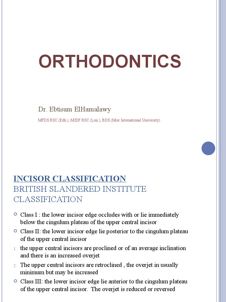 Orthodontic | PDF | Dentistry Branches | Human Head And Neck