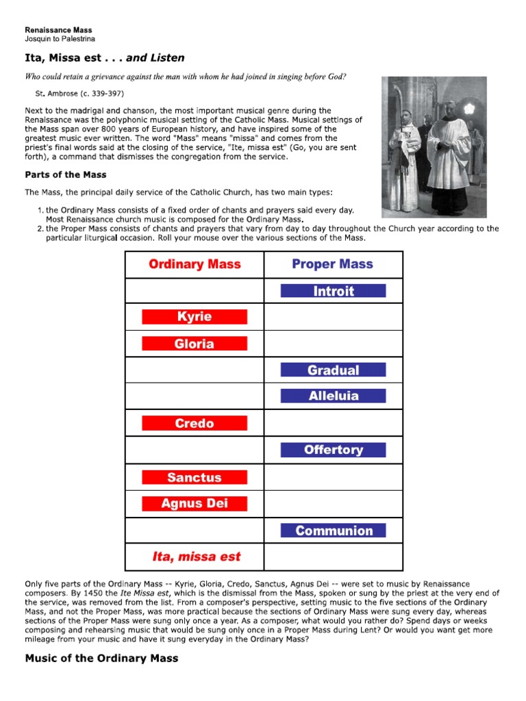 Renaissance Mass | PDF